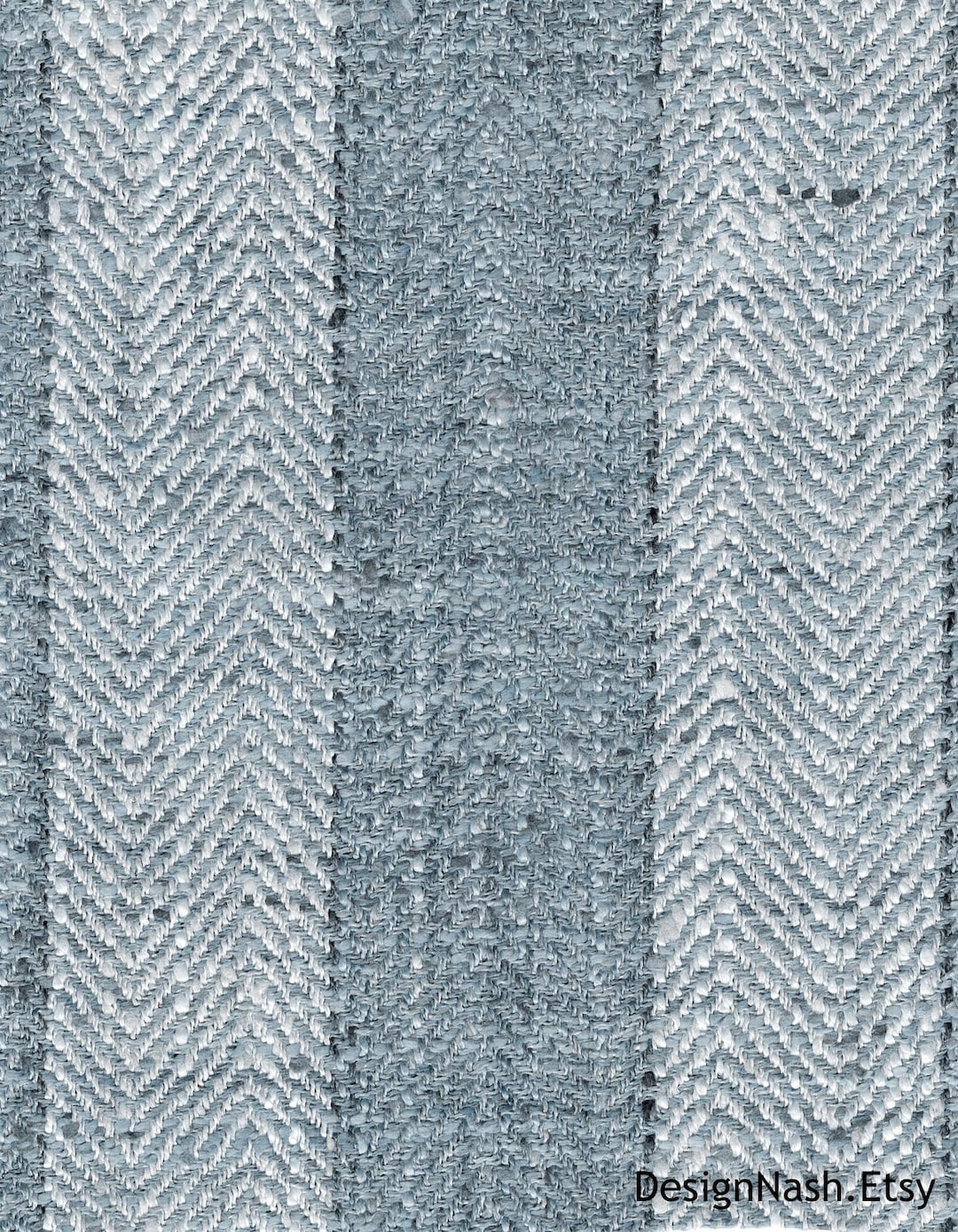 Beckett Blue Chevron Stripe Fabric for Upholstery, Curtains, and Home ...