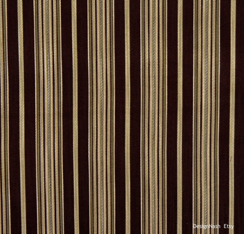 Willoughby Stripe Java Fabric for Home Decorating and Upholstery - Etsy
