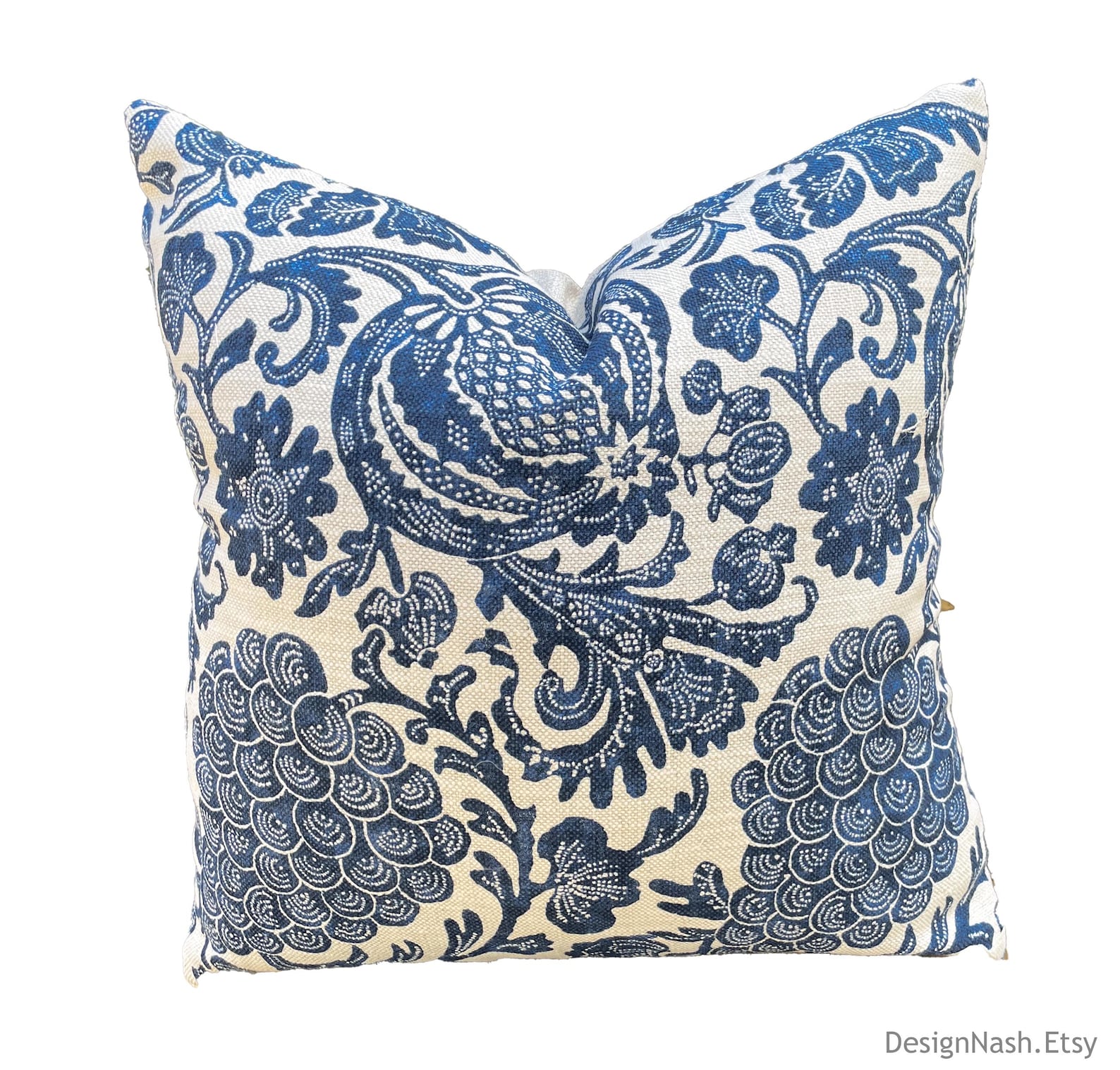 Pomegranates and Grapes Indigo Blue Fabric for Home Decorating - Etsy