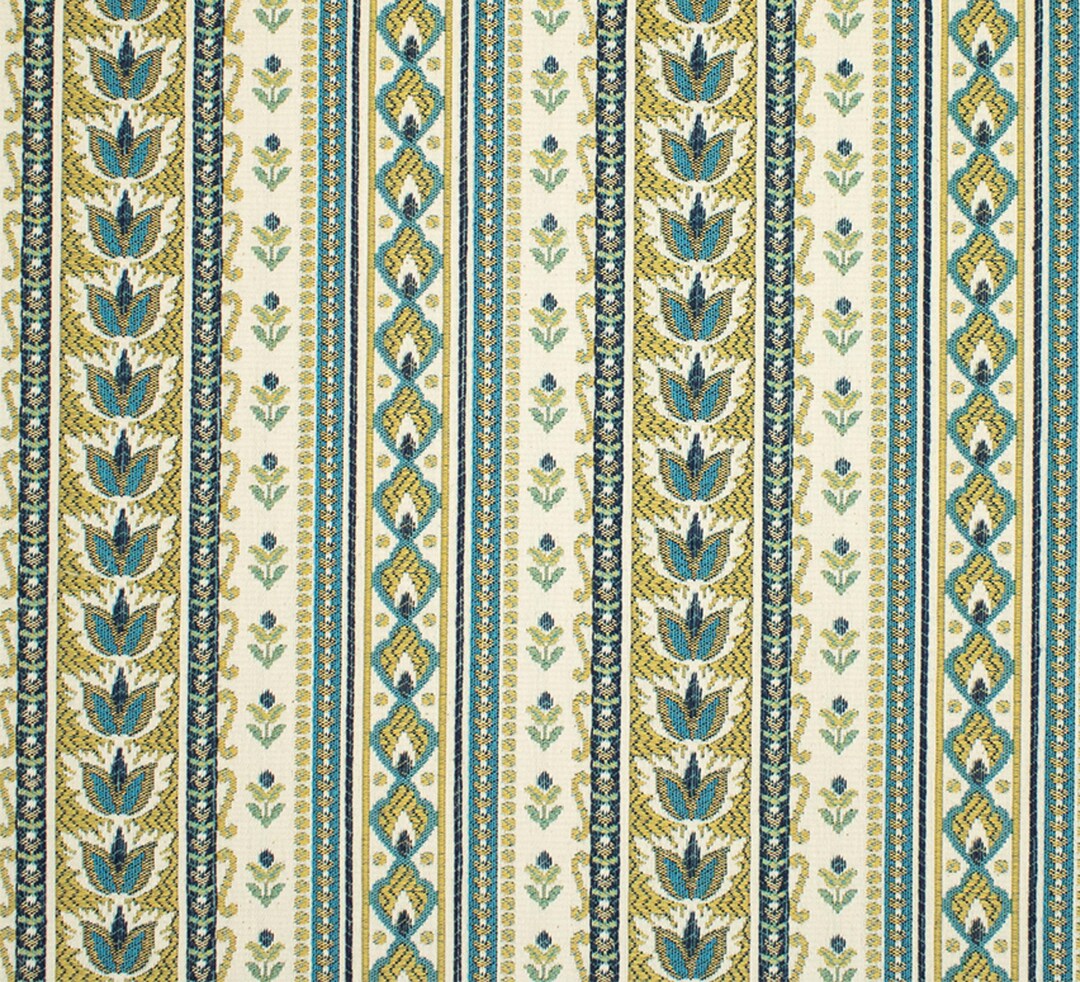 Astoria Stripes Blue Tapestry Fabric for Upholstery and Home Decorating ...