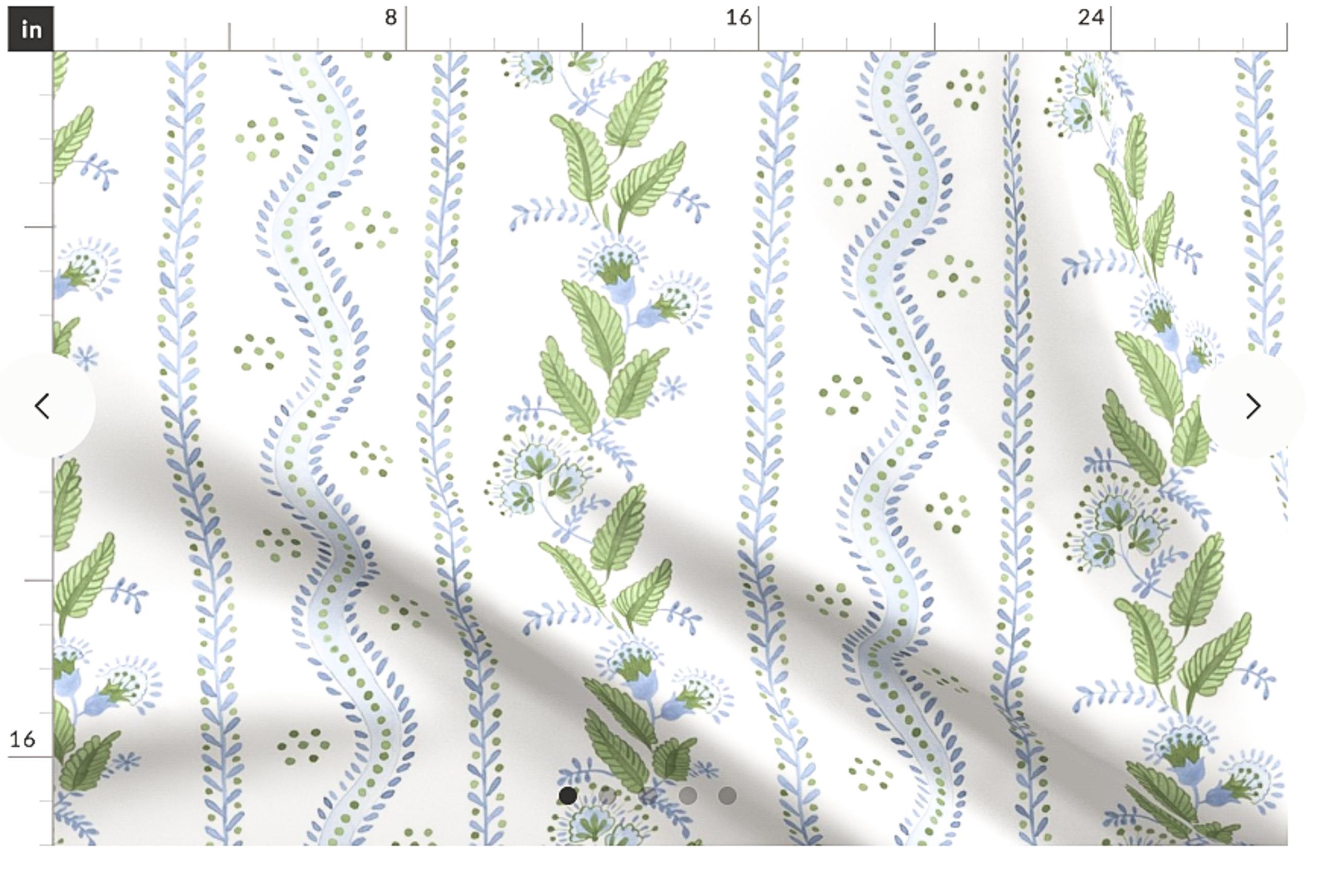 Springhill Meadows Periwinkle Blue Fabric for Curtains, Shades, Multi ...
