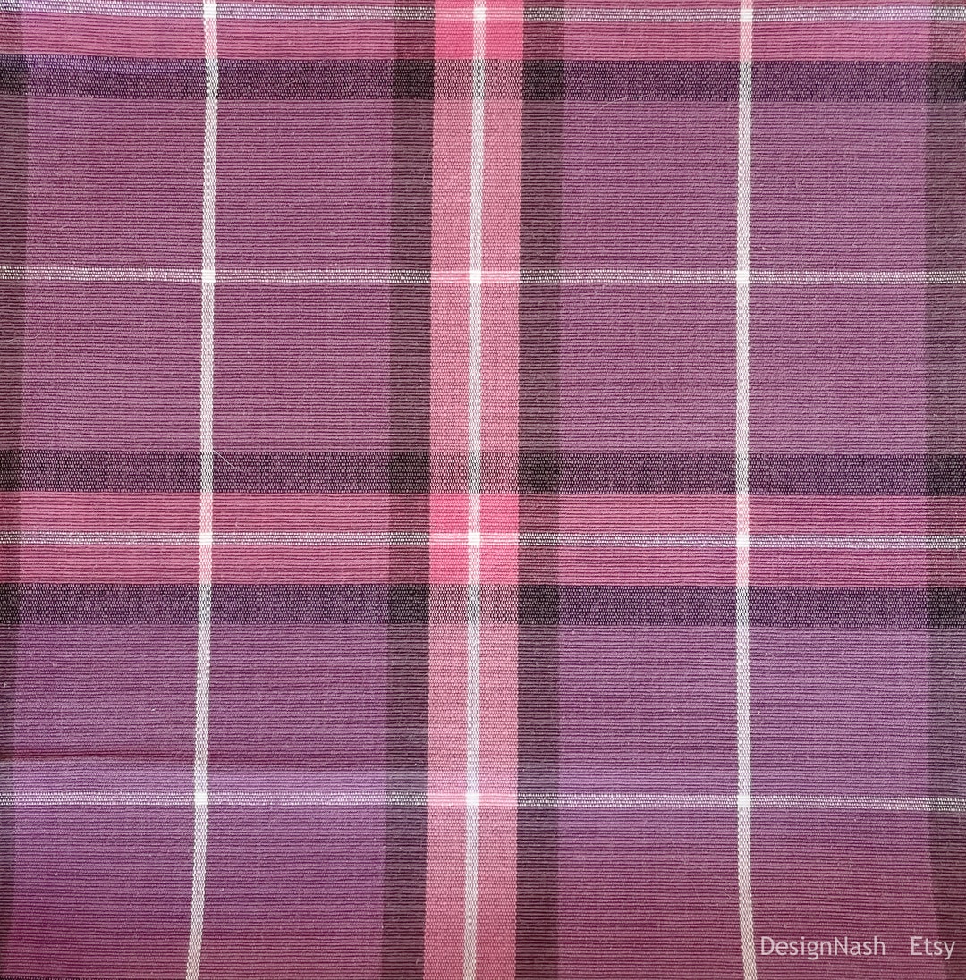 Juliana Plaid Purple and Pink Fabric for Home Decorating and Upholstery ...