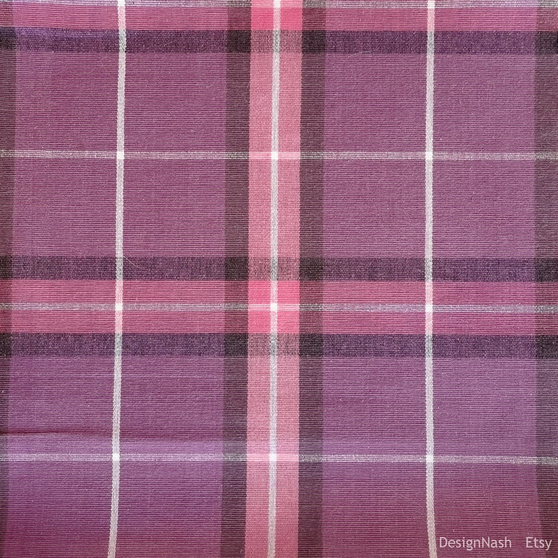 Pink Plaid Fabric - Etsy