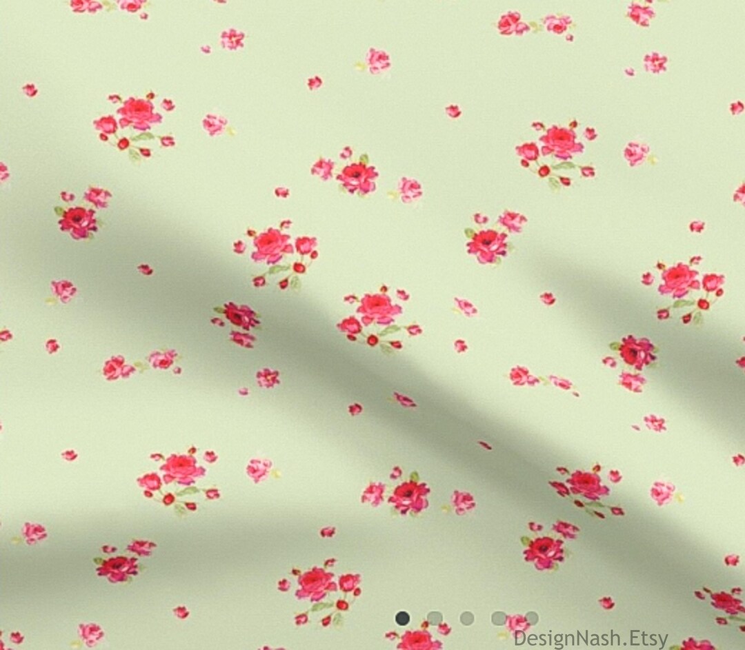 Extra Wide & Standard Desiree Petite Roses Fabric for Home Decorating ...