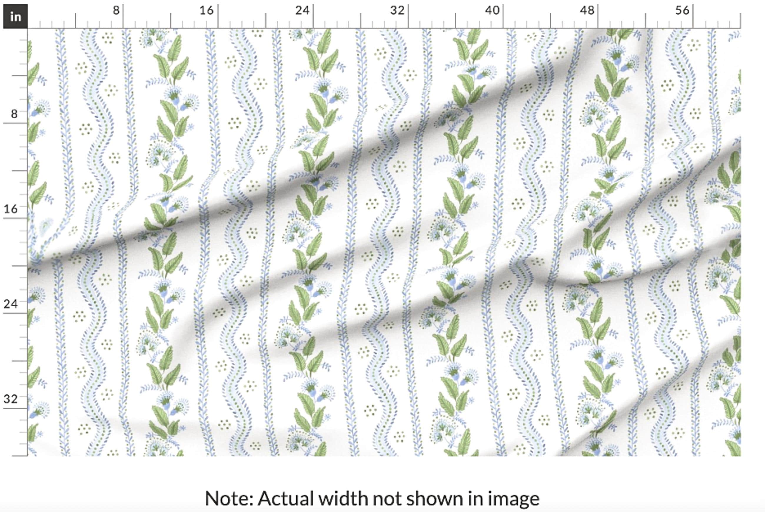 Springhill Meadows Periwinkle Blue Fabric for Curtains, Shades, Multi ...