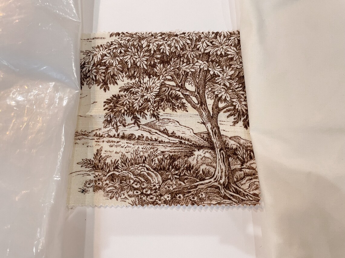 Pemberley Acres Toile Brown Fabric for Home Decorating - Etsy
