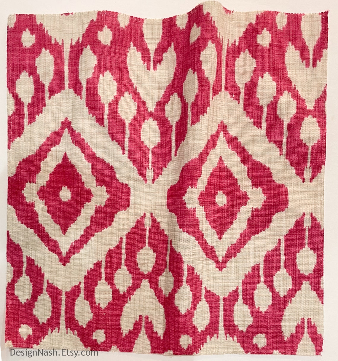 Chic Ikat Raspberry Pink Fabric for Home Decorating and Upholstery - Etsy