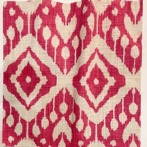 Chic Ikat Raspberry Pink Fabric for Home Decorating and Upholstery - Etsy