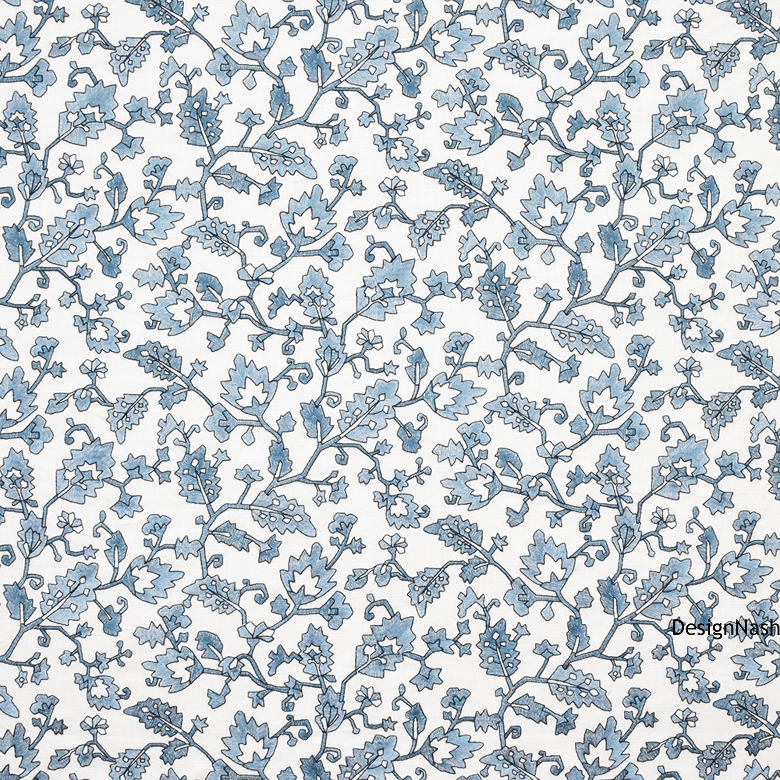 Diani Embroidered Leafy Vine Fabric for Home Decorating and Upholstery ...