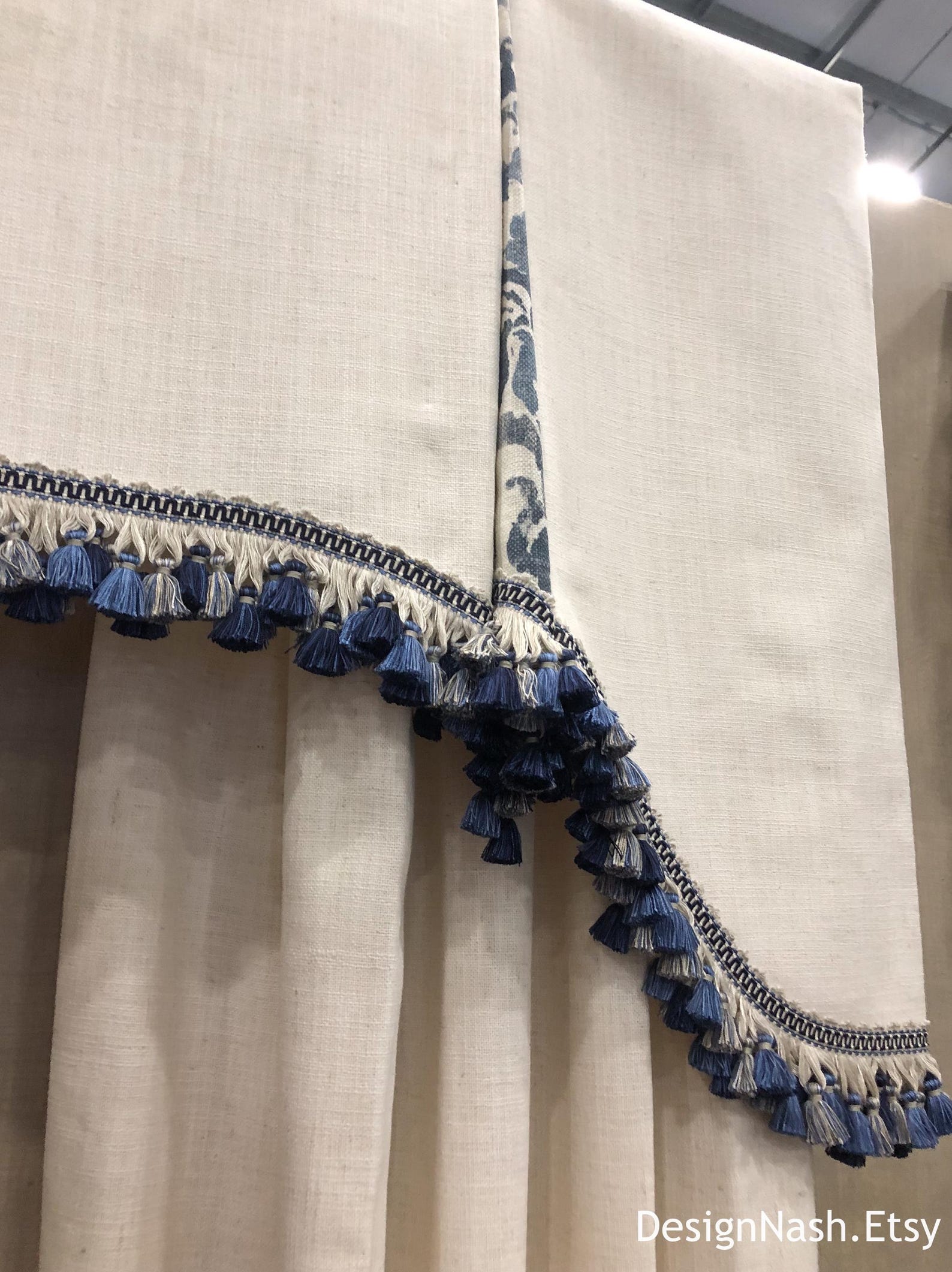 3" Vincenza Cobalt Blue Scalloped Tassel Fringe Trim - Etsy