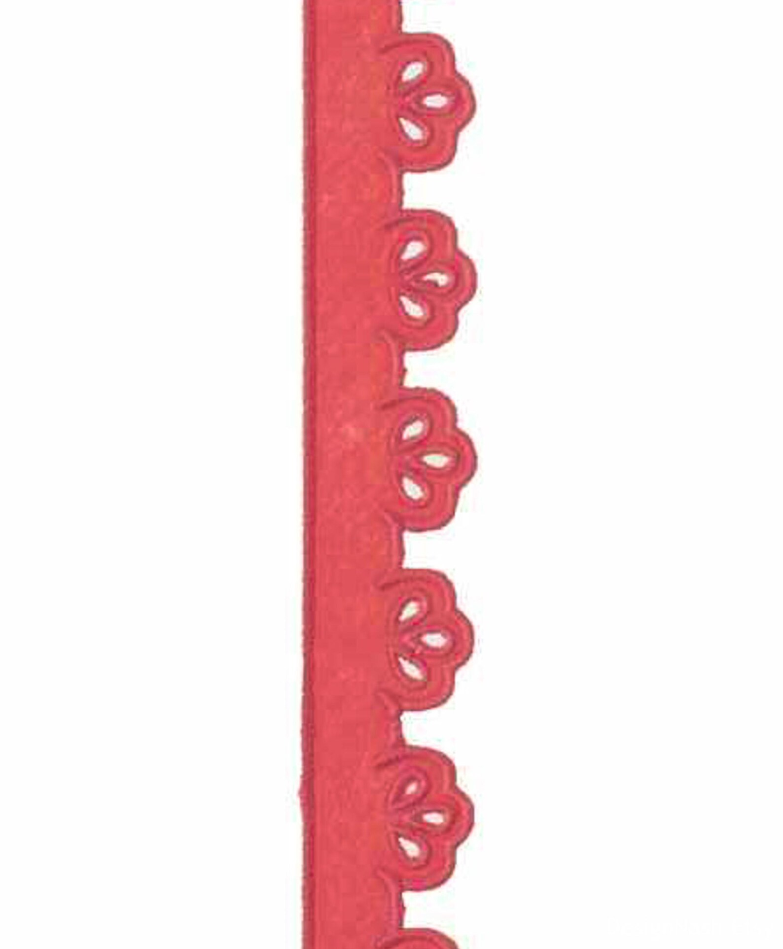 Evelyn Fan Edge Eyelet Scarlet Red Tape Trim for Home Decorating - Etsy