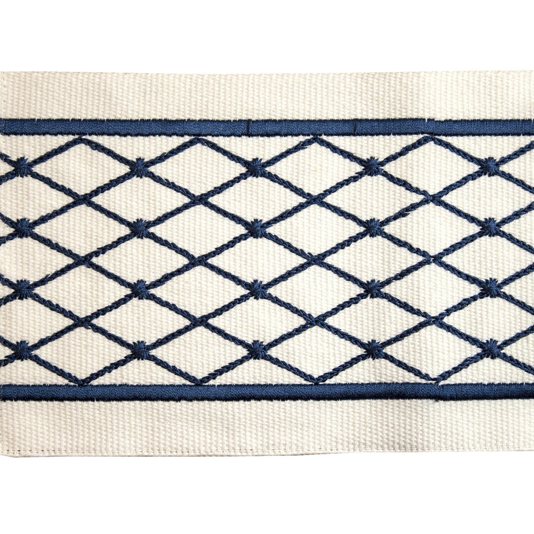 4" Diamond Fret Border Tape Trim Navy Blue - Etsy