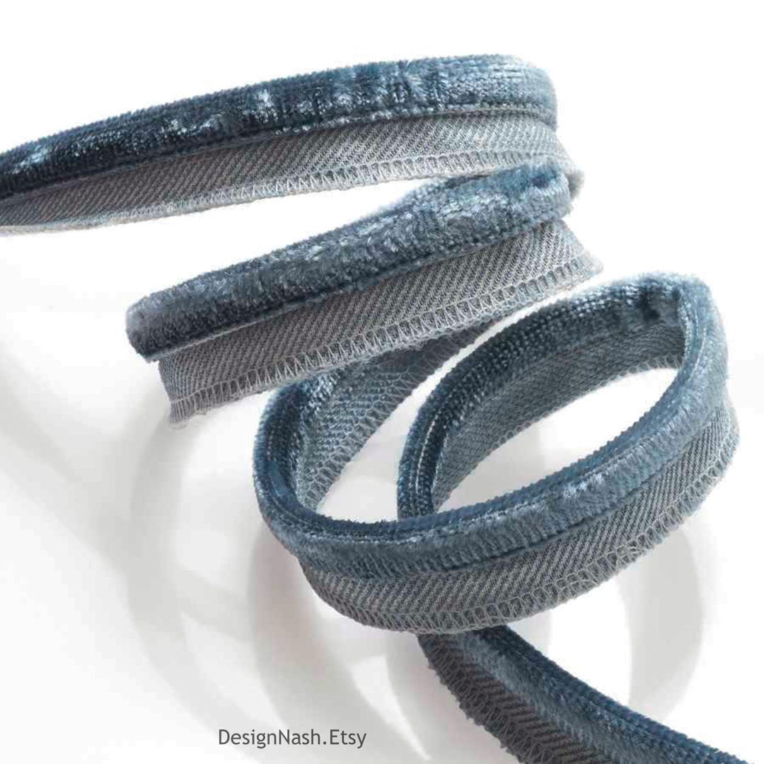 3/8" Enchanting Atlantic Blue Velvet Cording - Etsy