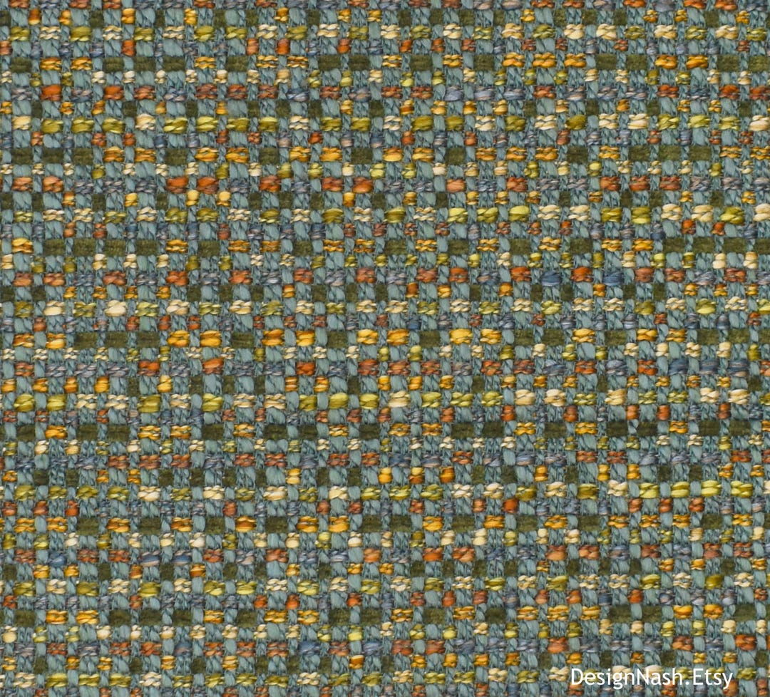 Hampton Tweed Performance! Washable! Spruce Green Fabric for Upholstery ...