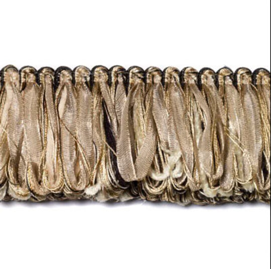 2" Contessa Ribbon Loop Fringe Black Latte - Etsy