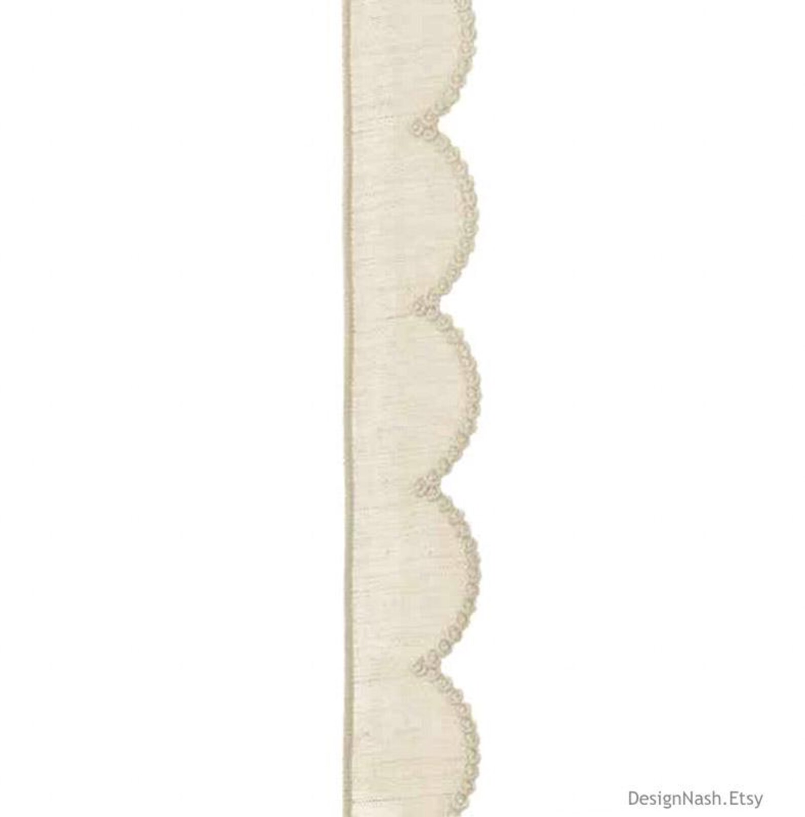 1.5" Matilda Scalloped Trim Tape Beige Linen - Etsy