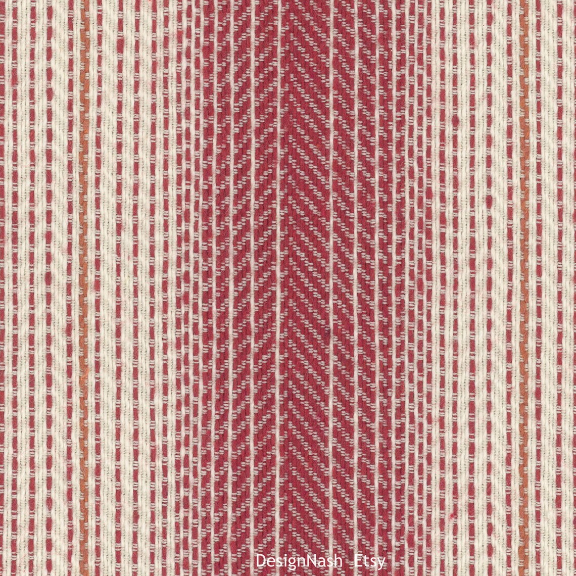 Stonebridge Stripe Red Fabric for Home Decorating and Upholstery - Etsy