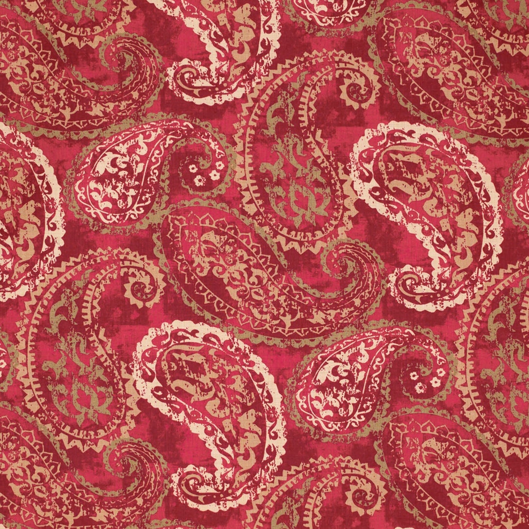 Moretti Paisley, Ruby 2-30 Yards Fabric for Home Decorating - Etsy
