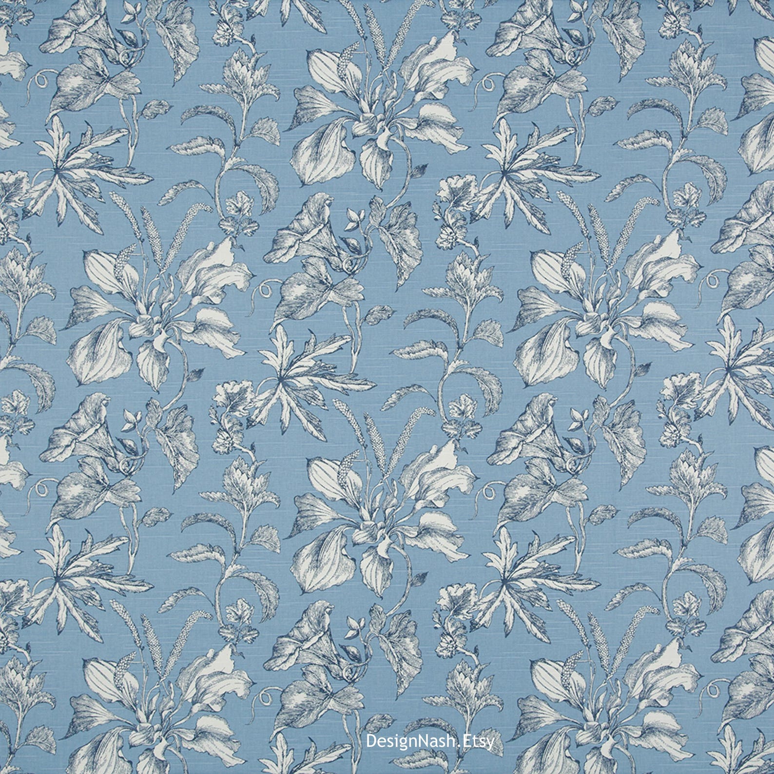 Blue Acres Botanical Fabric for Home Decorating and Drapery Making - Etsy