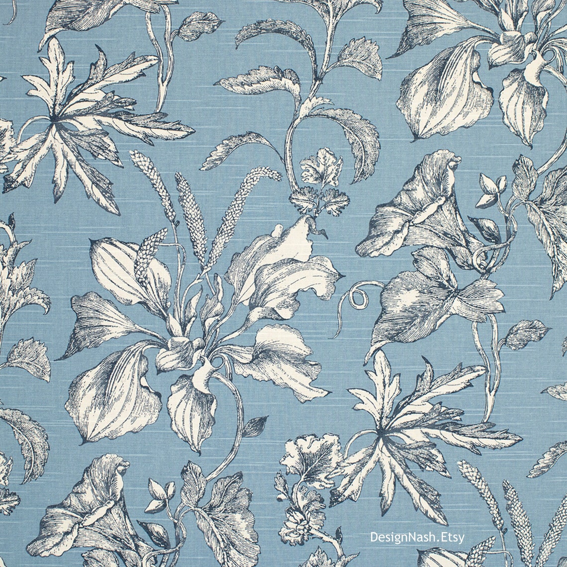 Blue Acres Botanical Fabric for Home Decorating and Drapery Making - Etsy