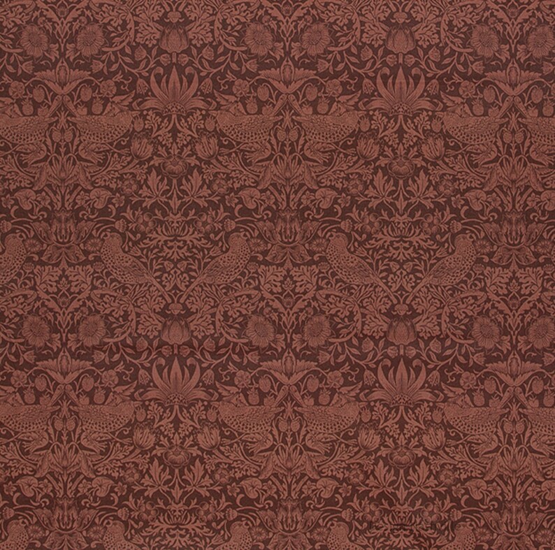 Bird Chatter Merlot Fabric for Home Decorating - Etsy