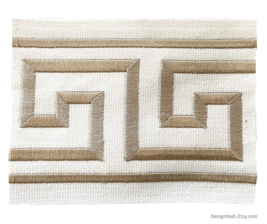 4" Damien Greek Key Border Tape Golden Beige - Etsy