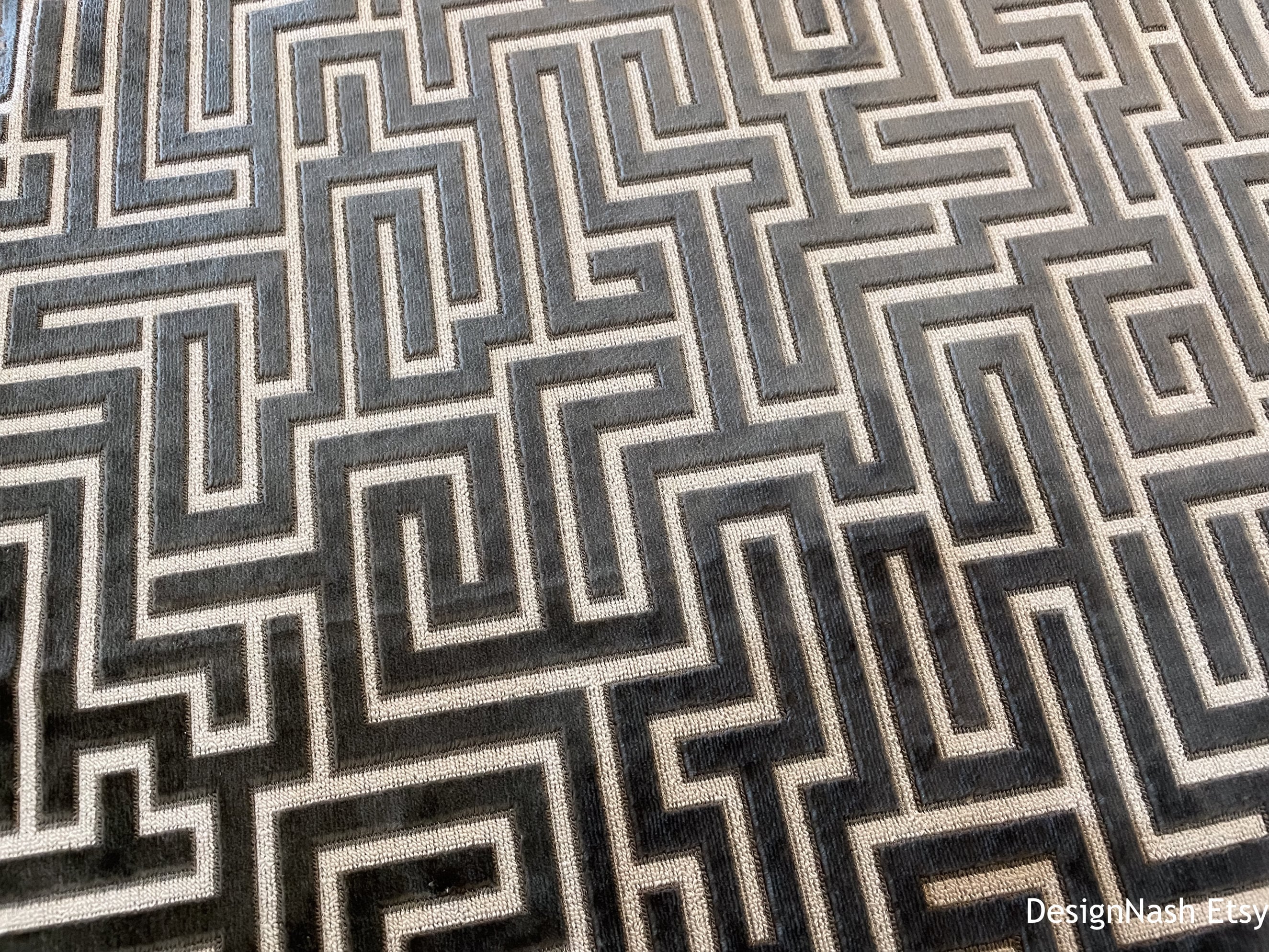 Labyrinth Cut Velvet Color Patina Fabric for Upholstery and Home ...