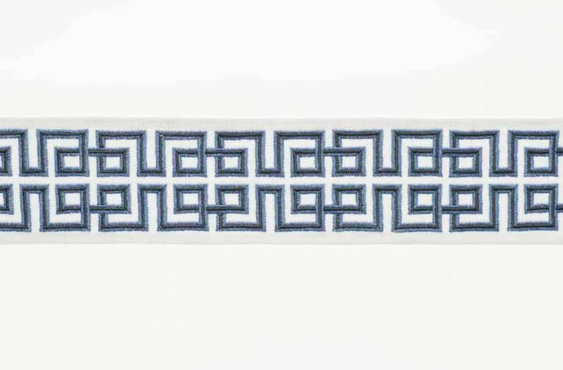2.75" Knight's Labyrinth Blue Embroidered Border Tape Trim - Etsy