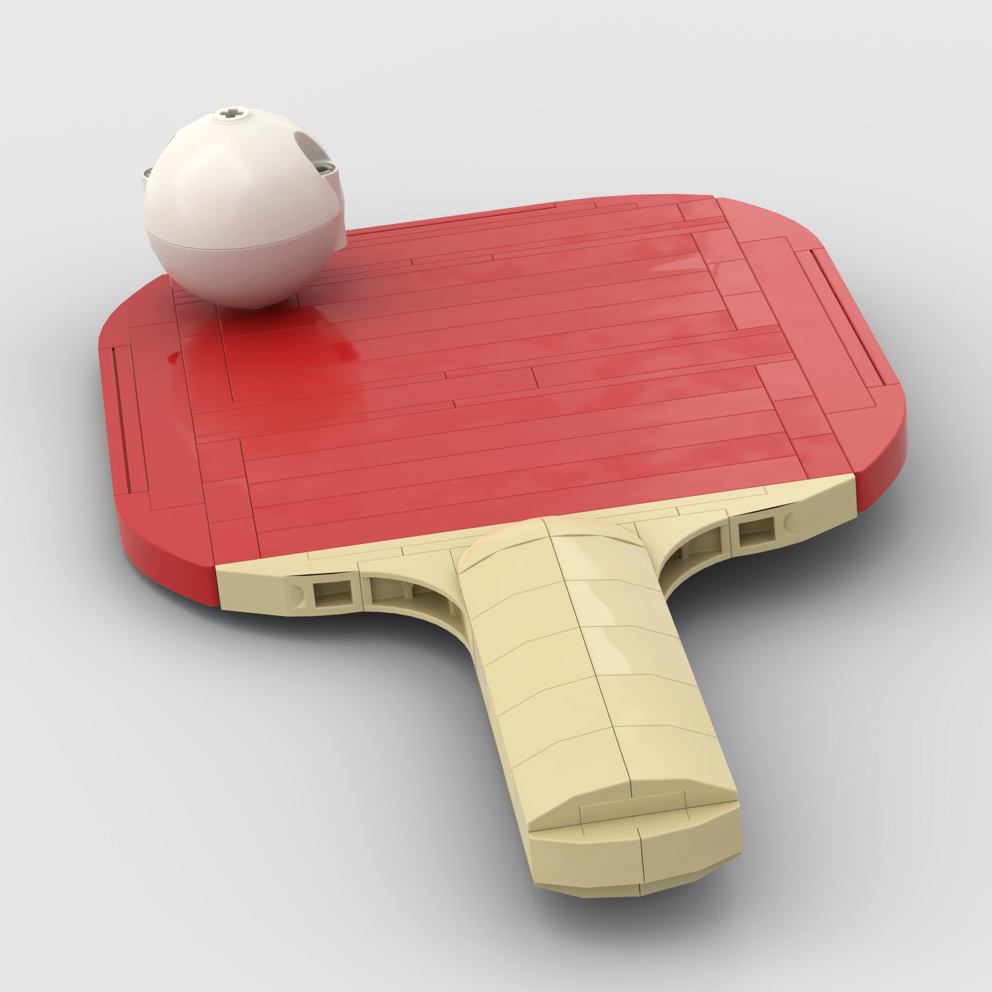 Life-size LEGO® Ping Pong Paddle & Ball – Built From 104 Genuine LEGO ...