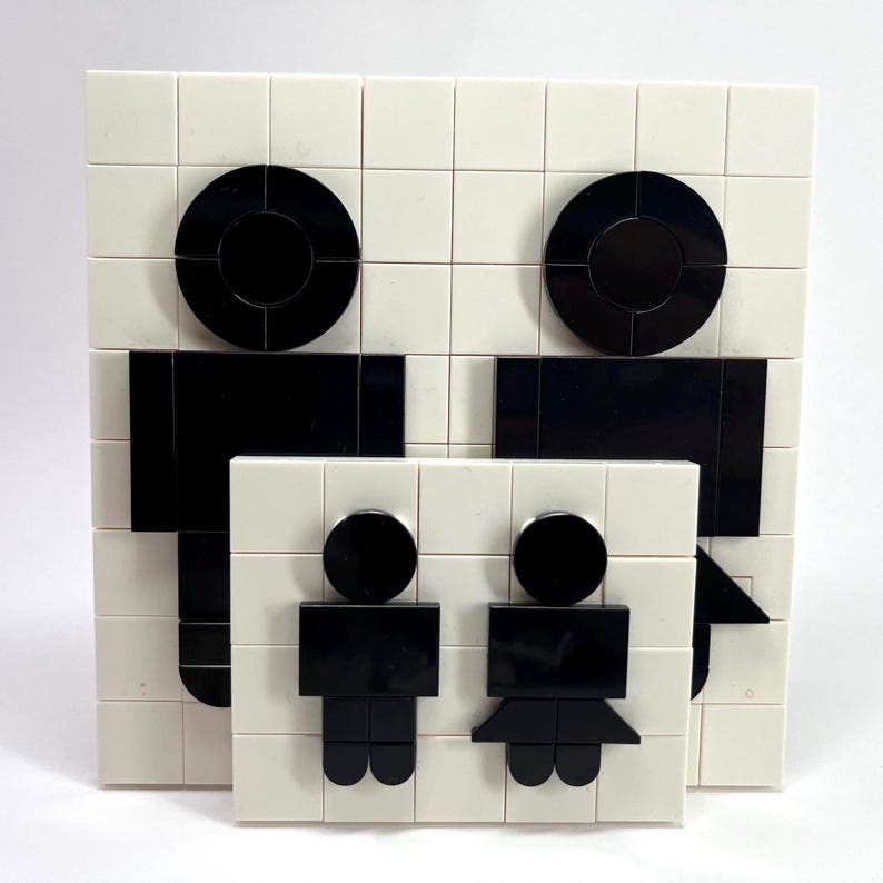 LEGO® Bricks Built Restroom Sign | Classic Man & Woman Symbol | Built ...