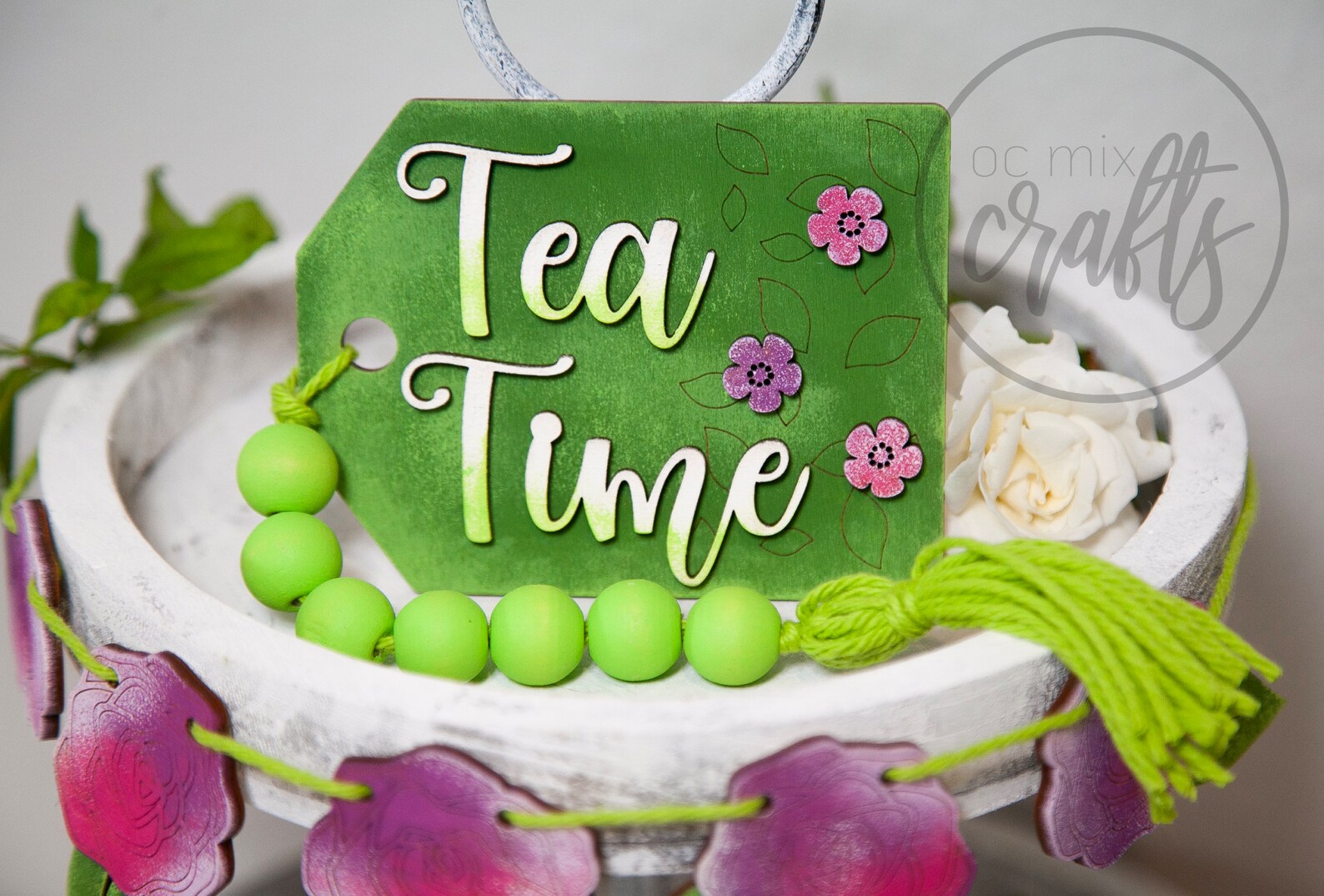 Tea Party Tiered Tray Decor Tea Time Wood Mini Signs - Etsy