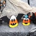 Candy Corn Witch & Bat Decoration: Whimsical Handcrafted Halloween Wood ...