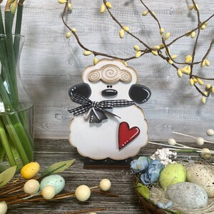 Easter Lamb Shelf Decor, Easter Decor Shelf Sitters, Handmade Lamb ...