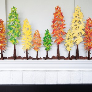 Decorative Freestanding Wood Trees in Various Sizes - Hand-painted ...