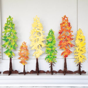 Decorative Freestanding Wood Trees in Various Sizes - Hand-painted ...
