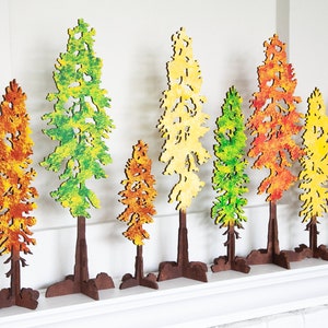 Decorative Freestanding Wood Trees in Various Sizes - Hand-painted ...