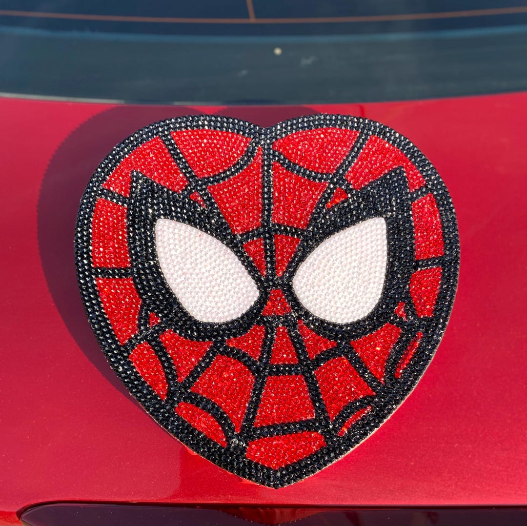 Bedazzled Spider-man Heart Canvas - Etsy