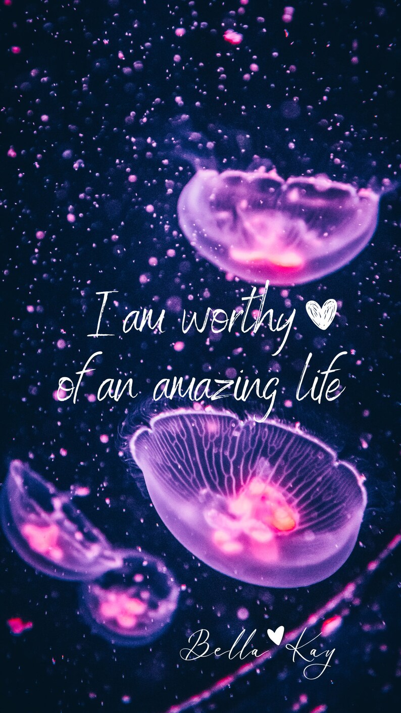 I Am Worthy of an Amazing Life Cell Wallpaper, Aesthetics - Etsy