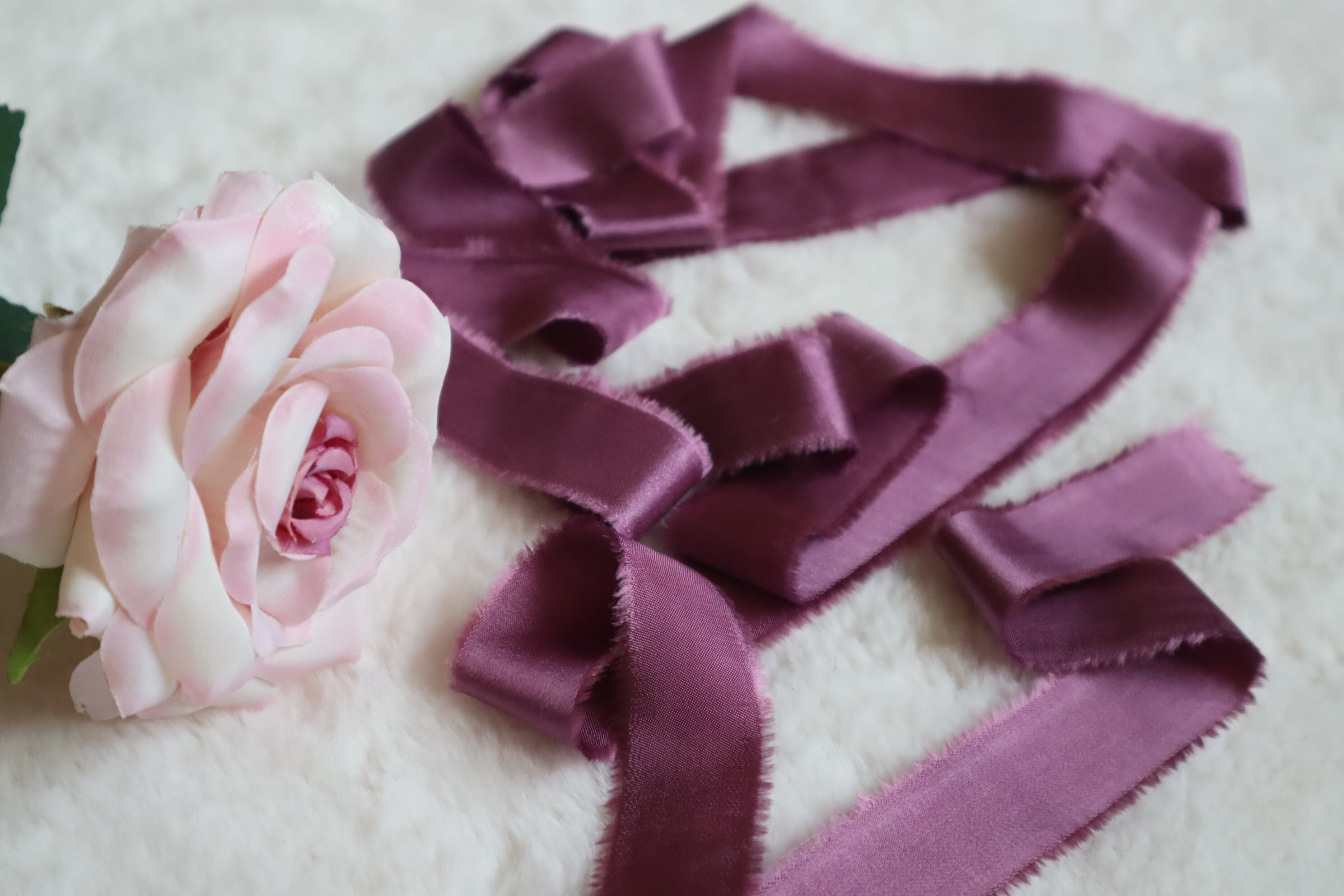 Mulberry Silk Ribbon, Purple Silk Ribbon, Bouquet Silk Ribbon, Silk ...