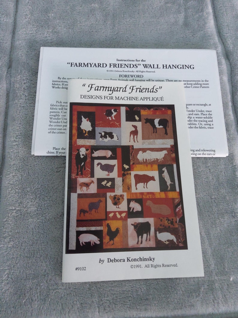 Farmyard Friends - Designs for Machine Applique' - Etsy