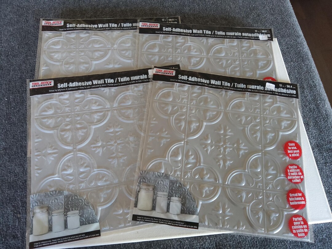 Wall Tile (6!) Self-adhesive, Silver, Square - Etsy