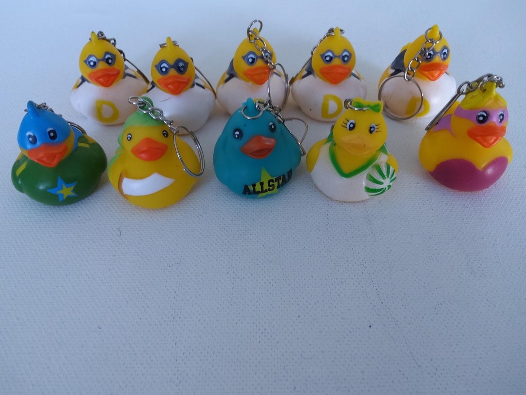 Small Rubber Ducks (10) With Key Ring - Etsy