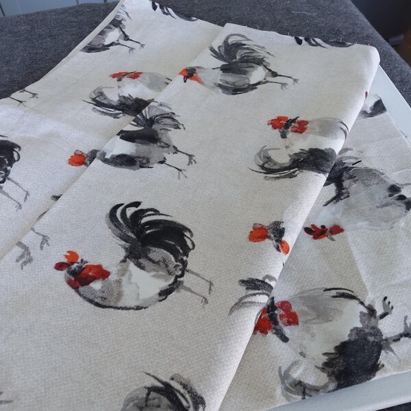 Rooster Fabric - Etsy