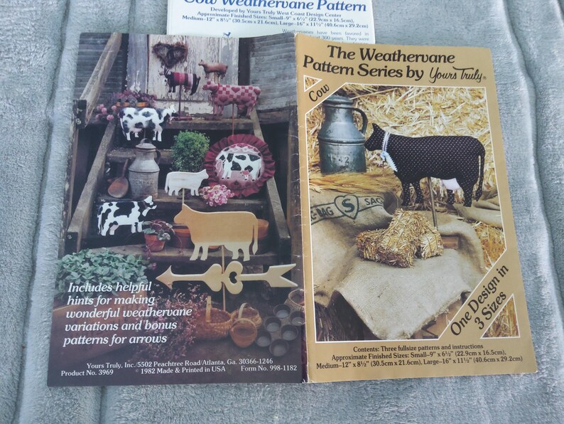 Cow Weather Vane - Sewing Pattern - Etsy