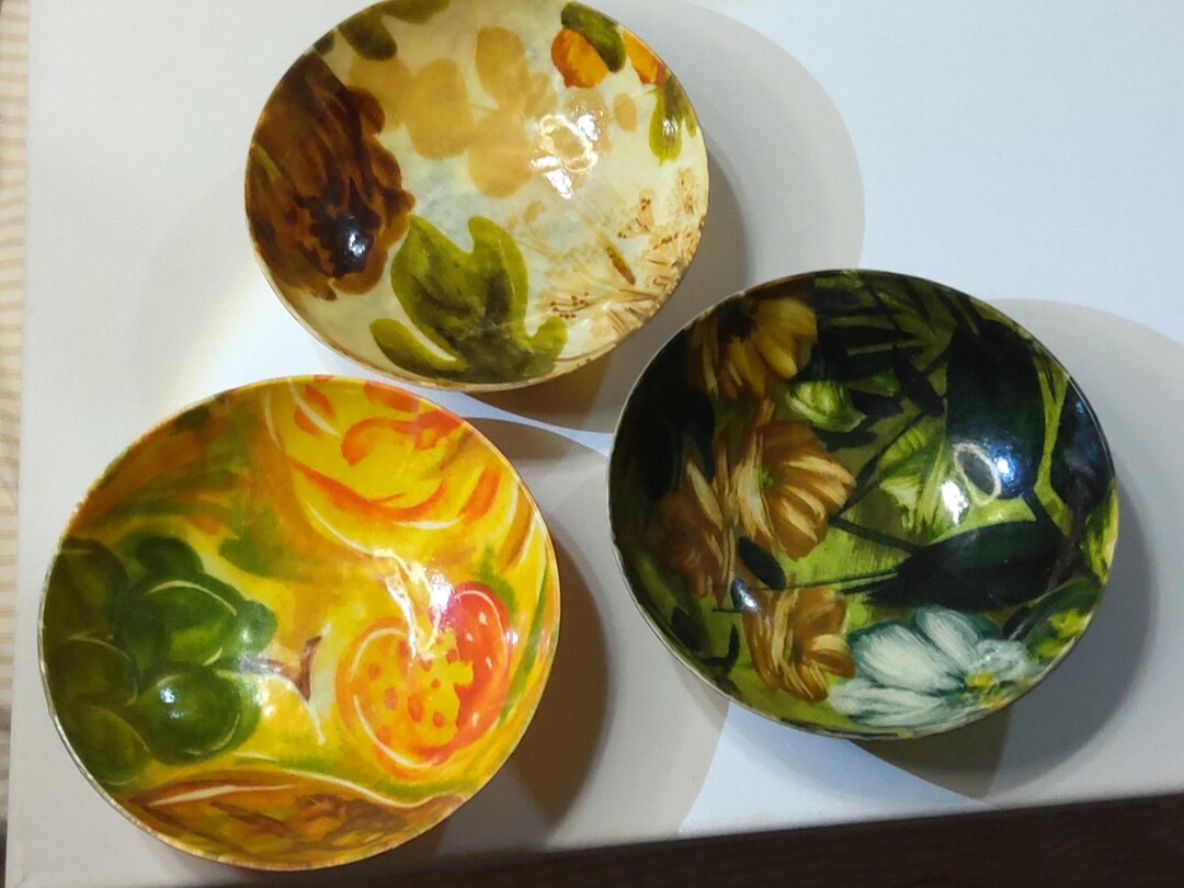 Unique Bowls (set of 3) Many Colors - Etsy