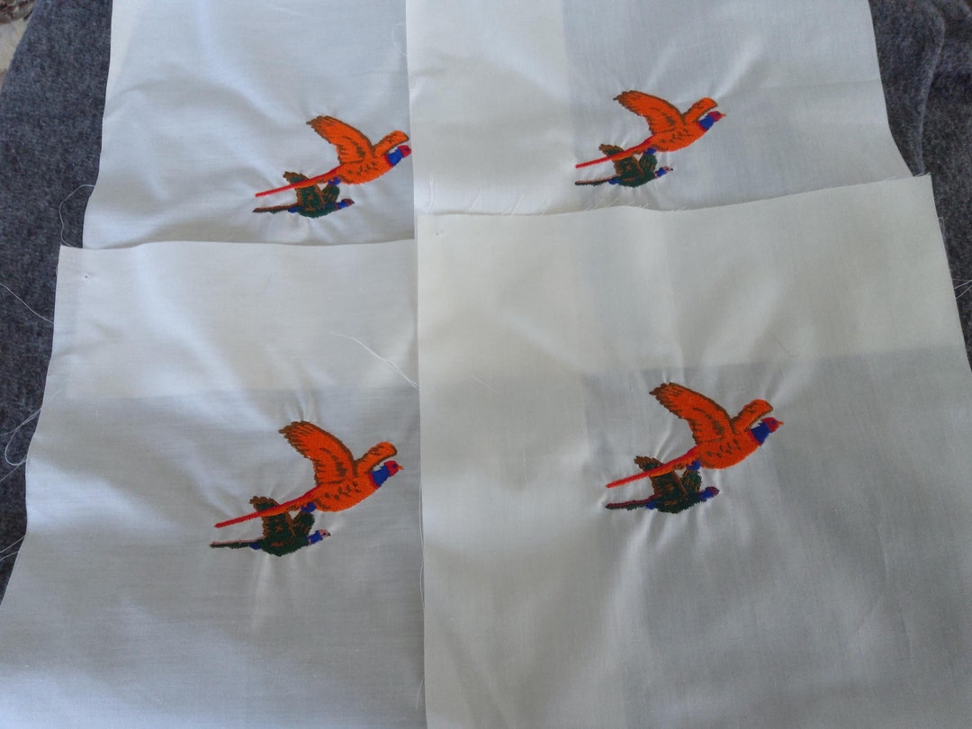 Pheasant Patch (4) Machine Embroidery, 2 Flying Pheasants - Etsy
