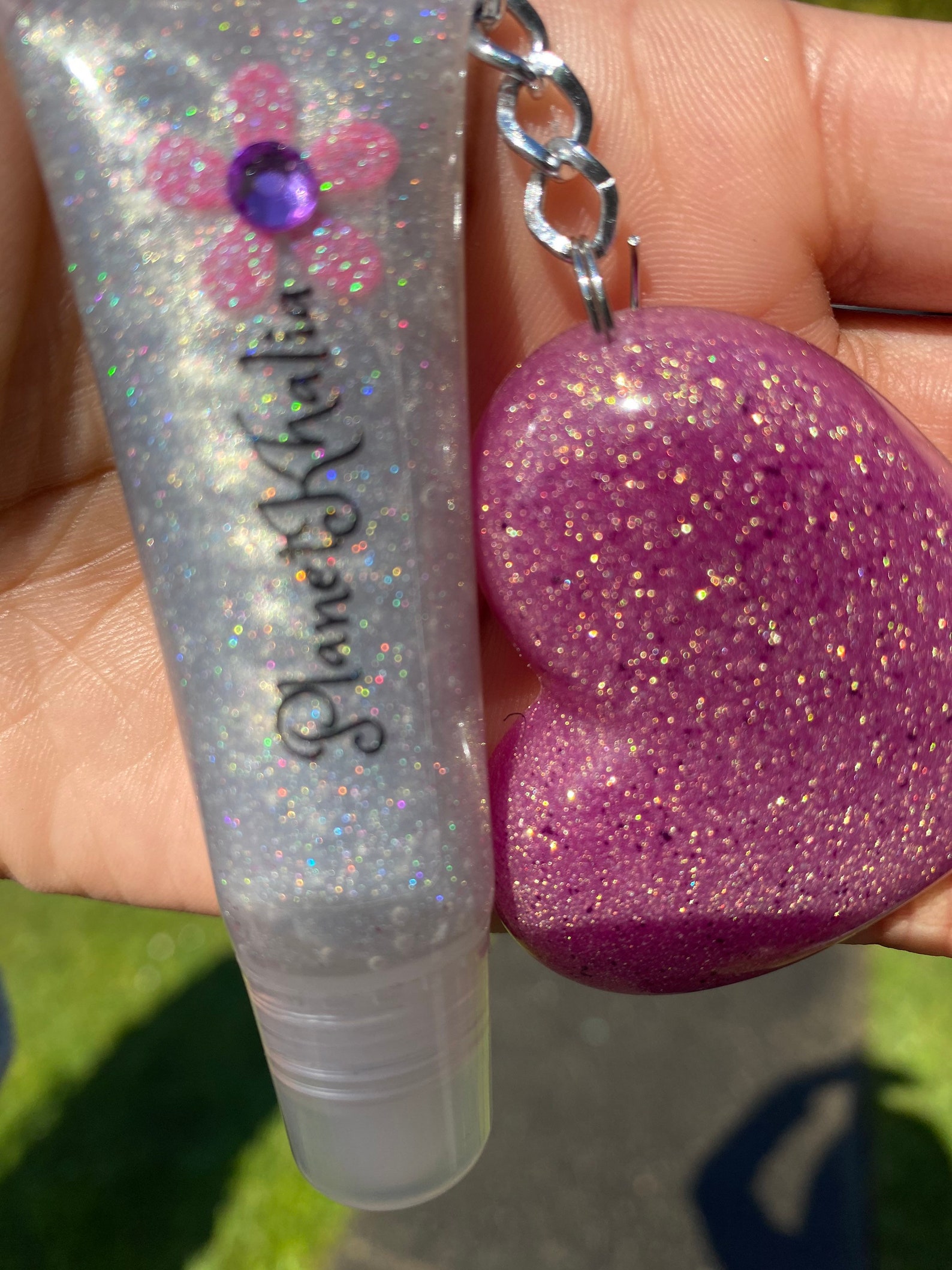 Lip Gloss Keychain Etsy