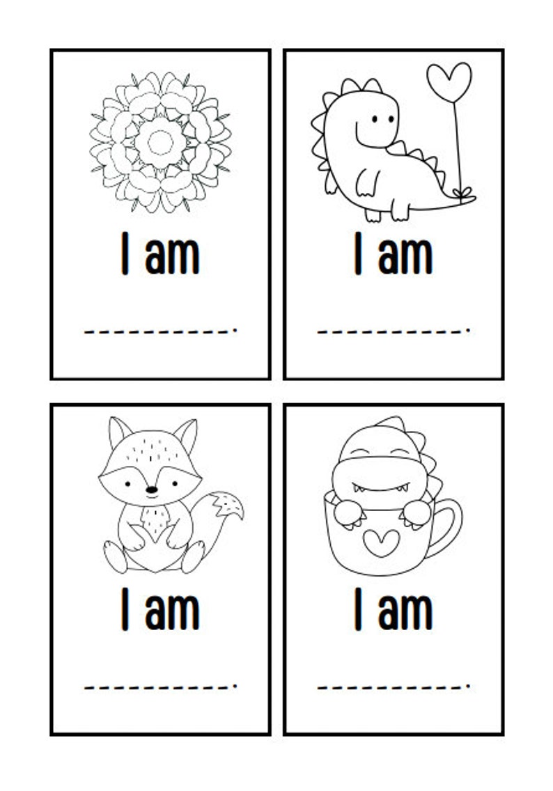 Coloring Affirmation Cards for Kids: Positive Affirmations to Color and ...