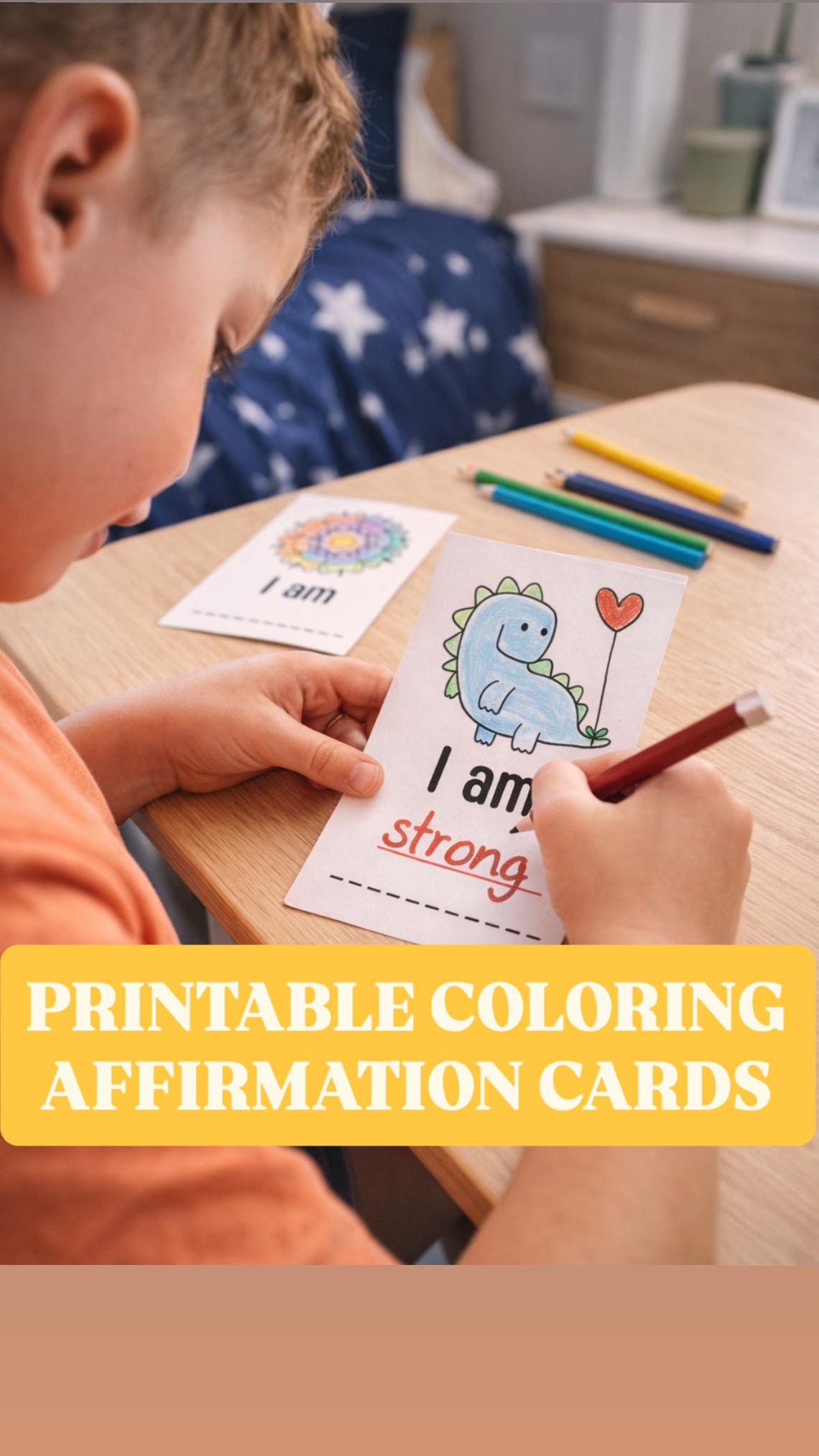 Printable Coloring Affirmation Cards for Kids | Positive Affirmations ...