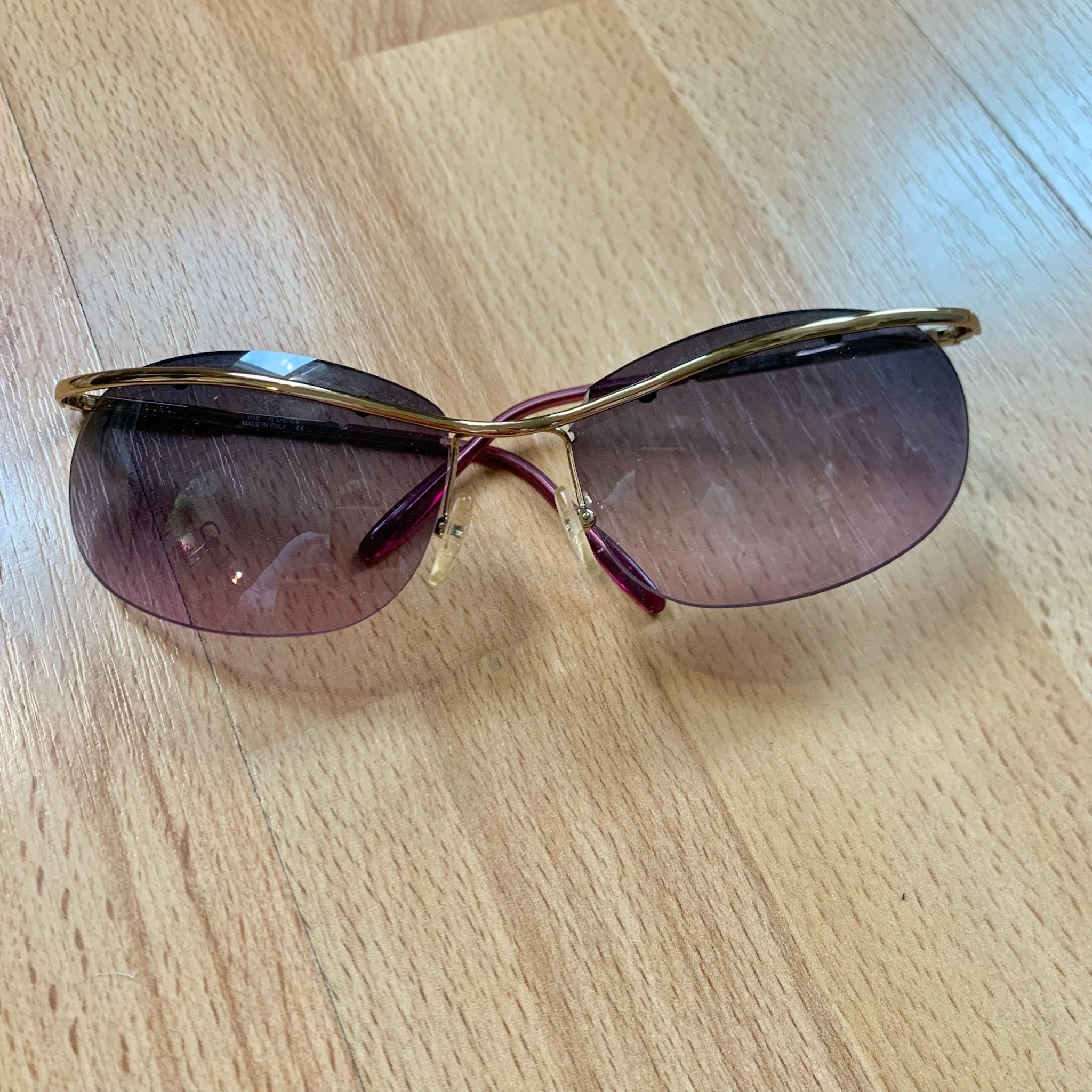 Vintage Y2K Gucci Purple Fade Matrix Style Sunglasses With - Etsy